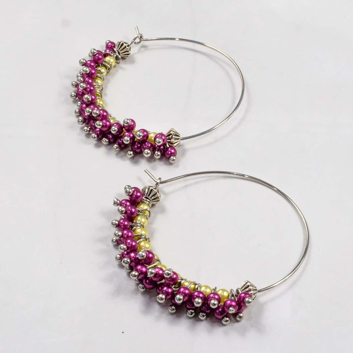 How to Make Seed Bead Earrings (Hoops) | The Pink Craft Box