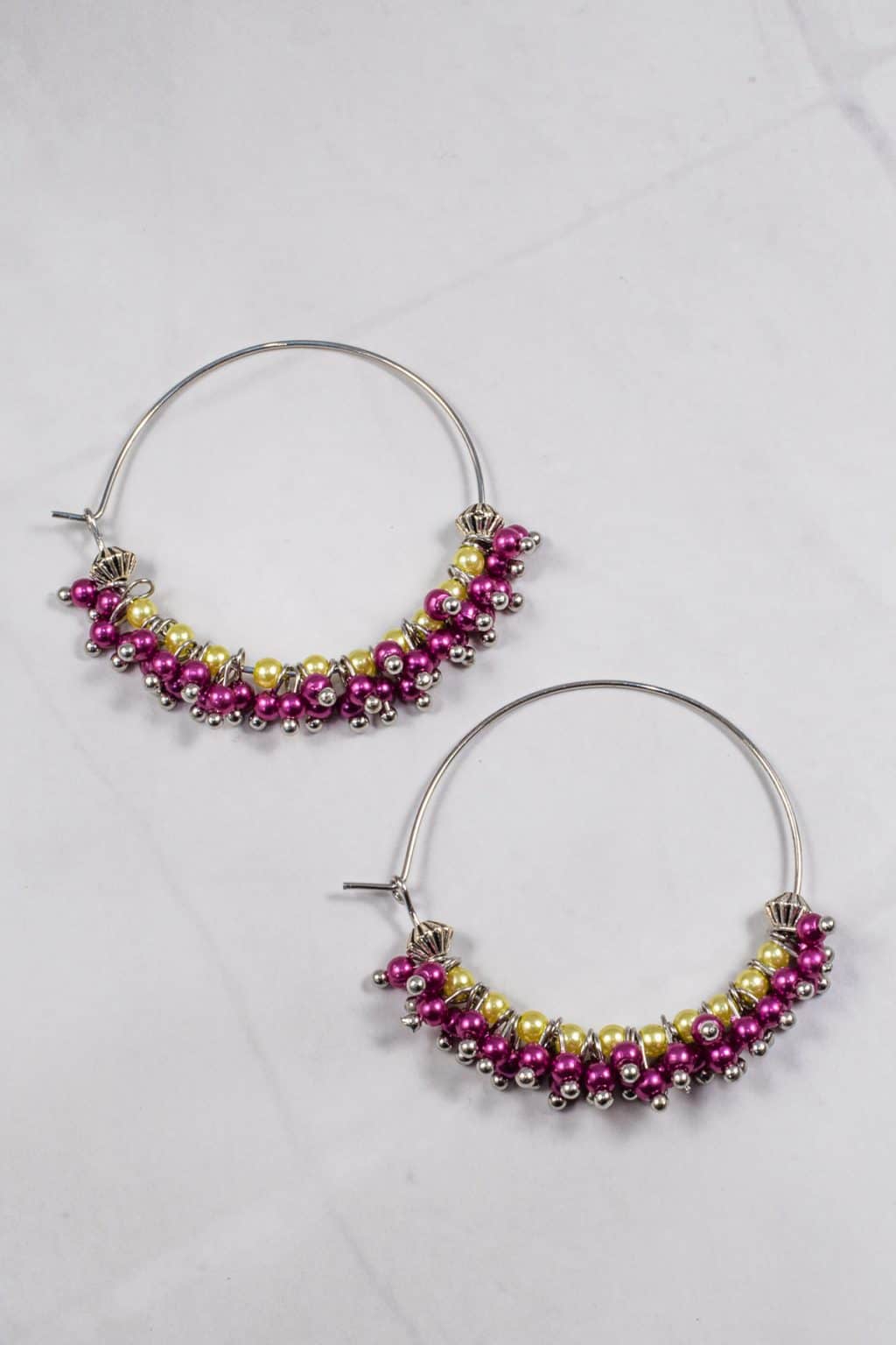 How to Make Seed Bead Earrings (Hoops) | The Pink Craft Box