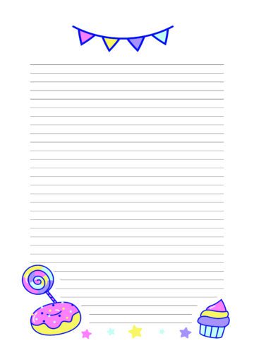 Cute Lined Paper Printable (13 Free Designs) | The Pink Craft Box