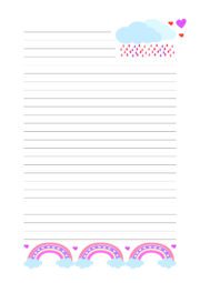 Cute Lined Paper Printable (13 Free Designs) | The Pink Craft Box