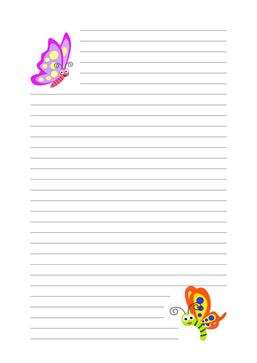 Cute Lined Paper Printable (13 Free Designs) | The Pink Craft Box