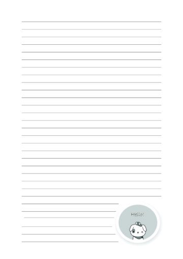 Cute Lined Paper Printable (13 Free Designs) | The Pink Craft Box