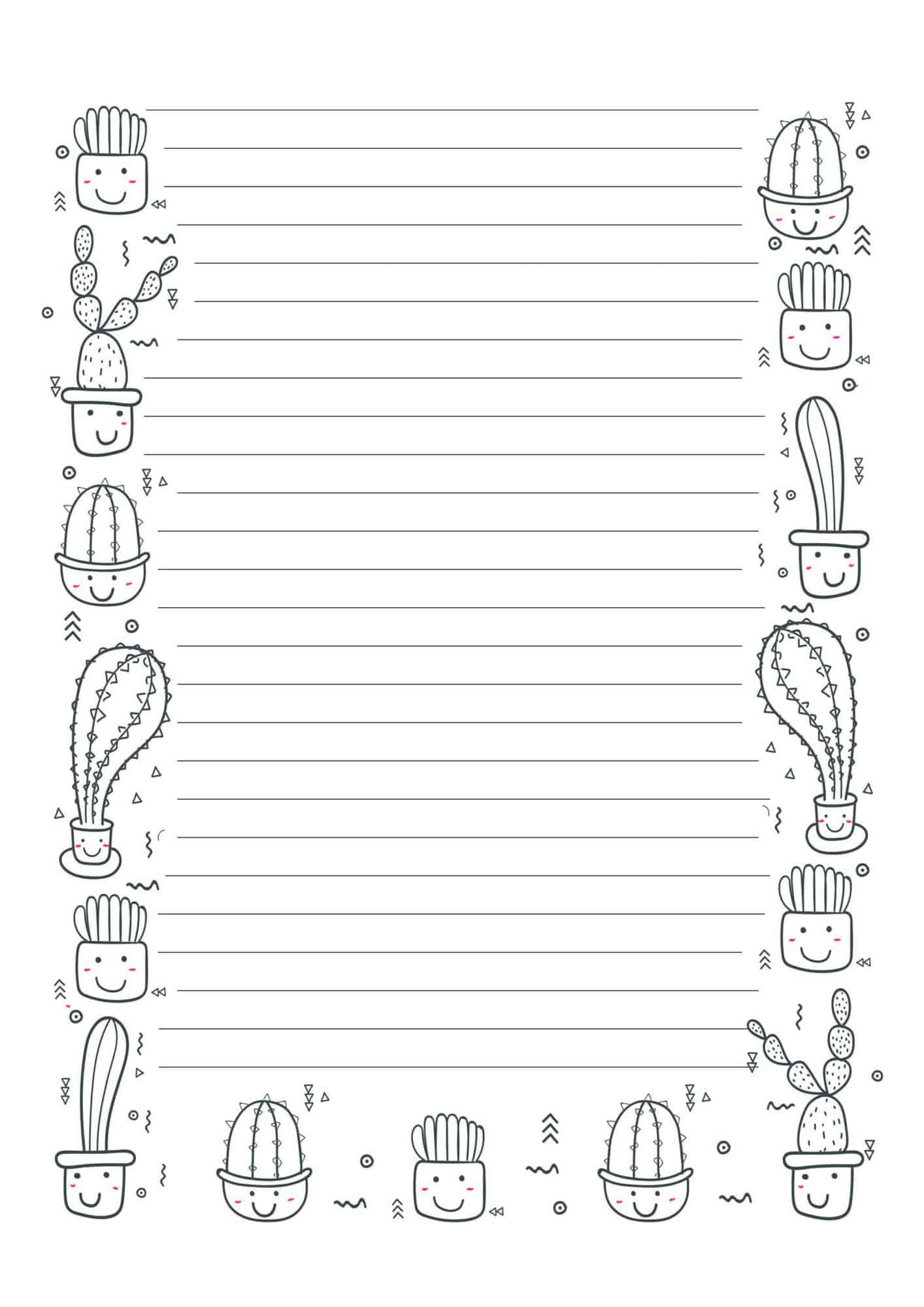 Cute Lined Paper Printable (13 Free Designs) | The Pink Craft Box