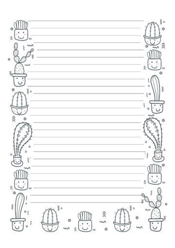 Cute Lined Paper Printable (13 Free Designs) | The Pink Craft Box