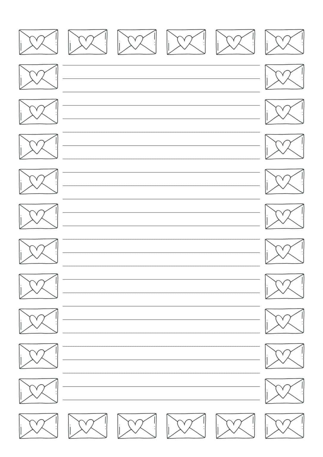 Cute Lined Paper Printable (13 Free Designs) | The Pink Craft Box