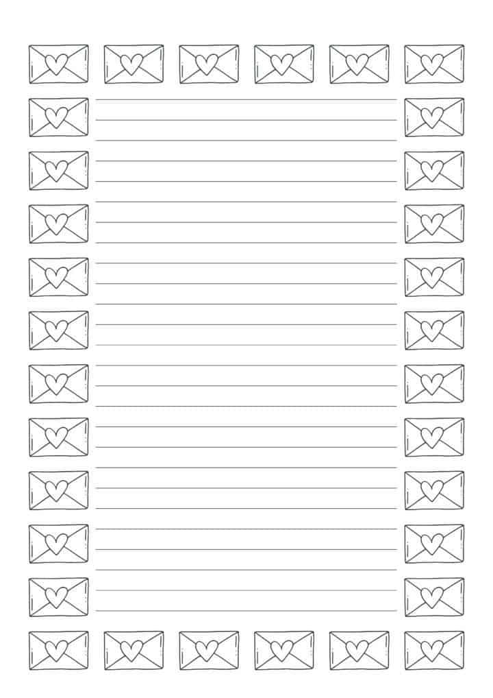 Cute Lined Paper Printable (13 Free Designs) | The Pink Craft Box