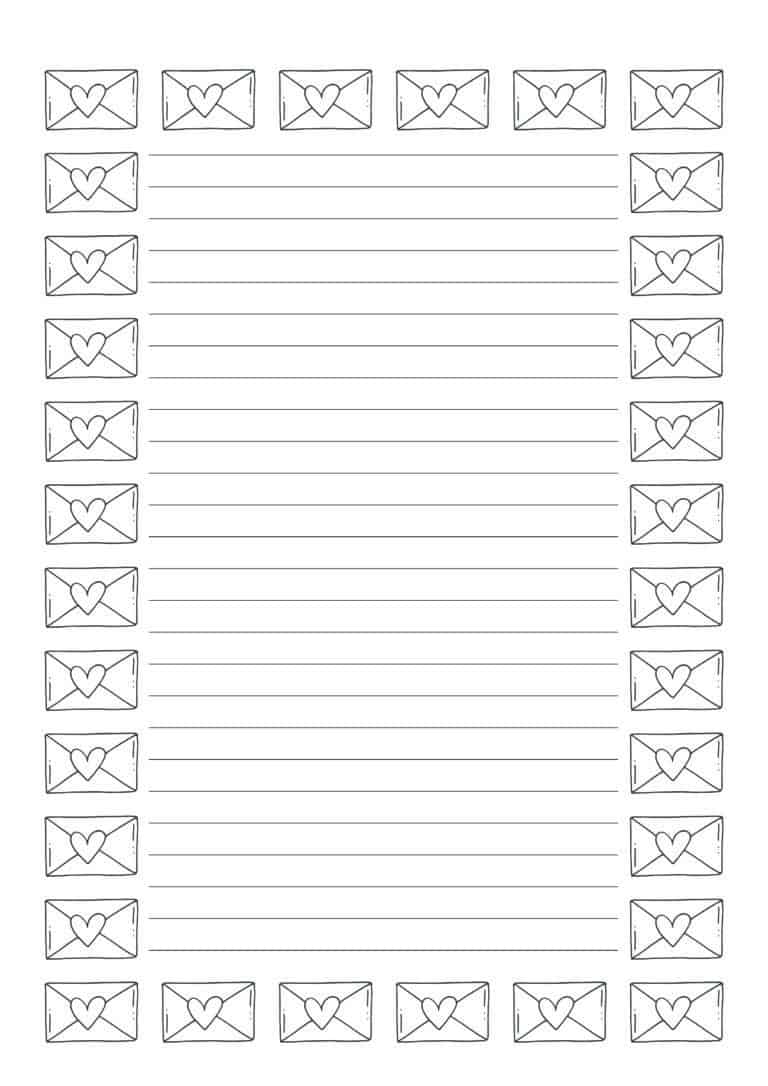 Cute Lined Paper Printable (13 Free Designs) | The Pink Craft Box