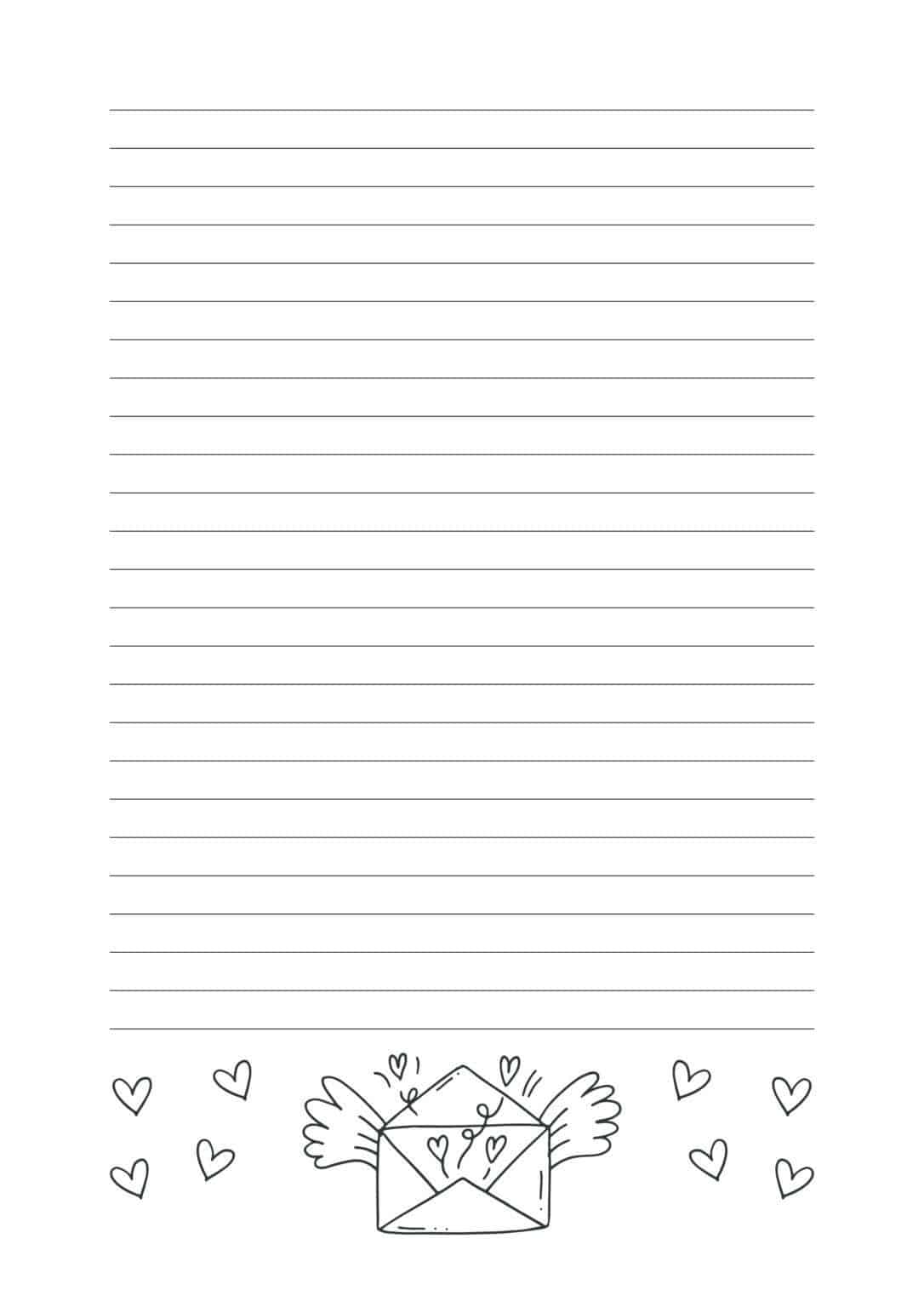 Cute Lined Paper Printable (13 Free Designs) | The Pink Craft Box