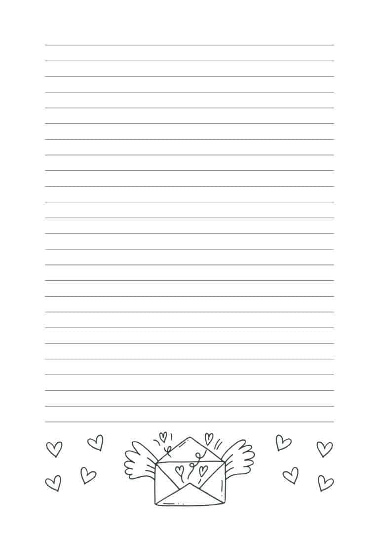 Cute Lined Paper Printable (13 Free Designs) | The Pink Craft Box