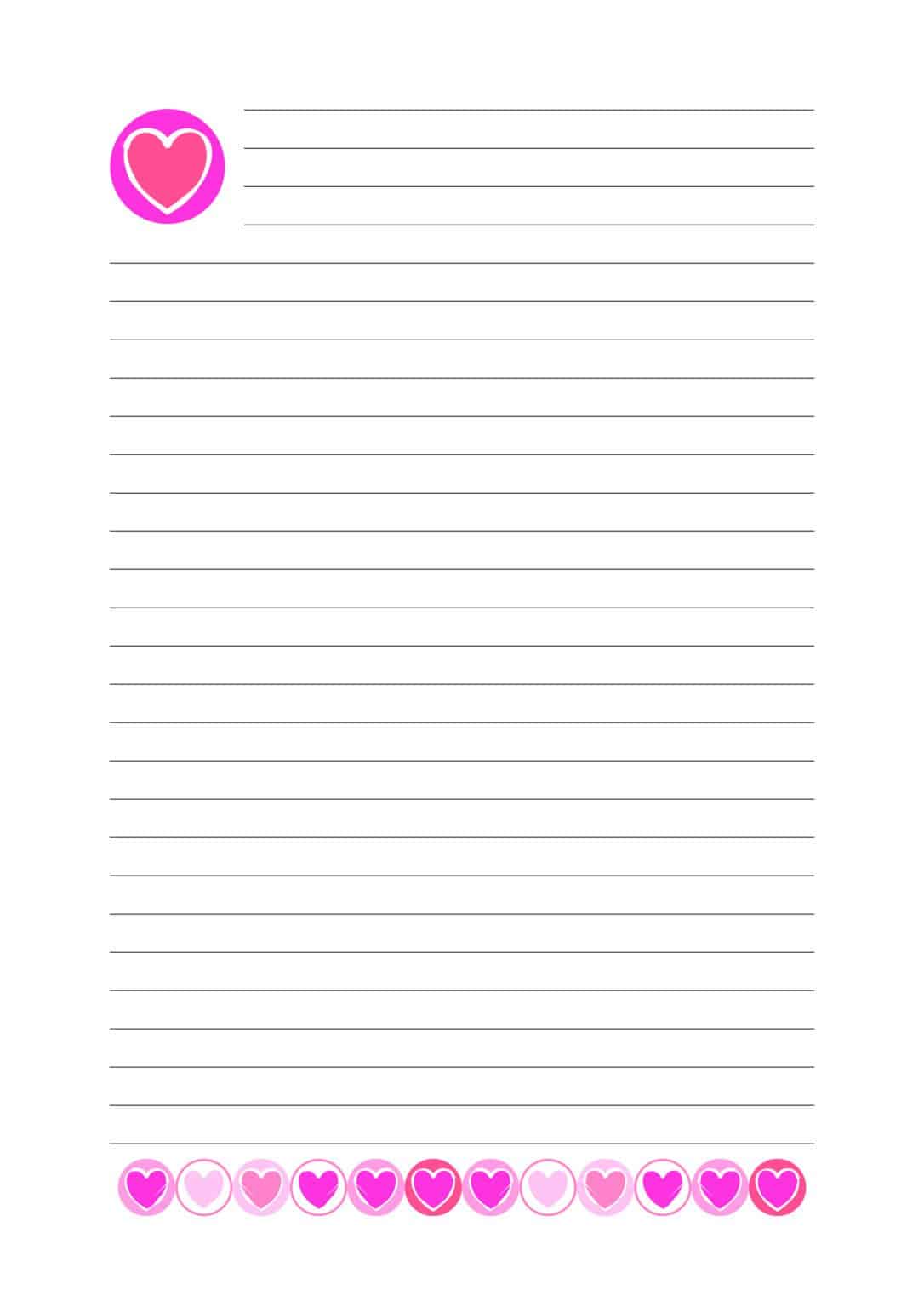 Cute Lined Paper Printable (13 Free Designs) | The Pink Craft Box