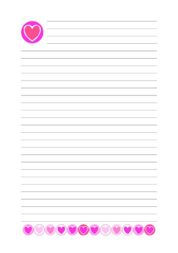 Cute Lined Paper Printable (13 Free Designs) | The Pink Craft Box