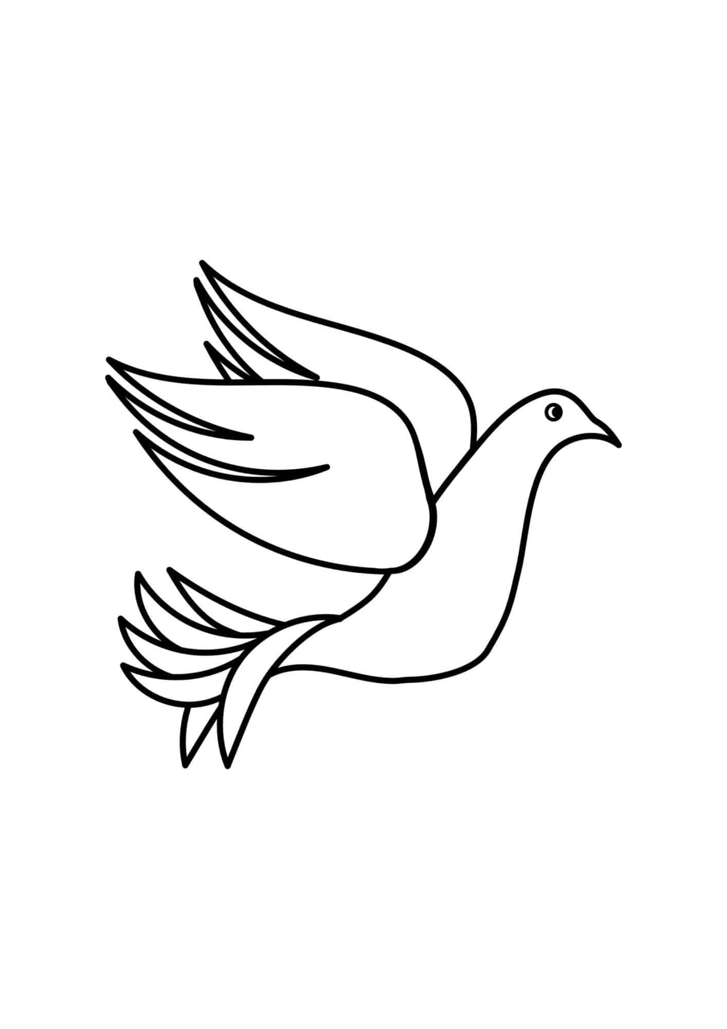 Dove Template Printable (4 Free Designs) | The Pink Craft Box