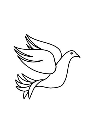 Dove Template Printable (4 Free Designs) | The Pink Craft Box