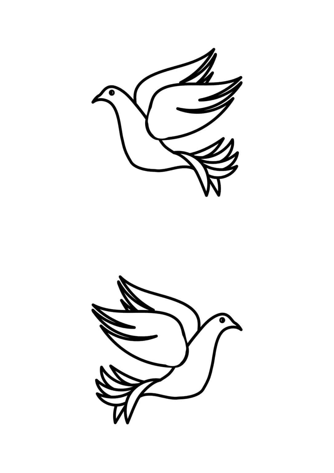 Dove Template Printable (4 Free Designs) | The Pink Craft Box