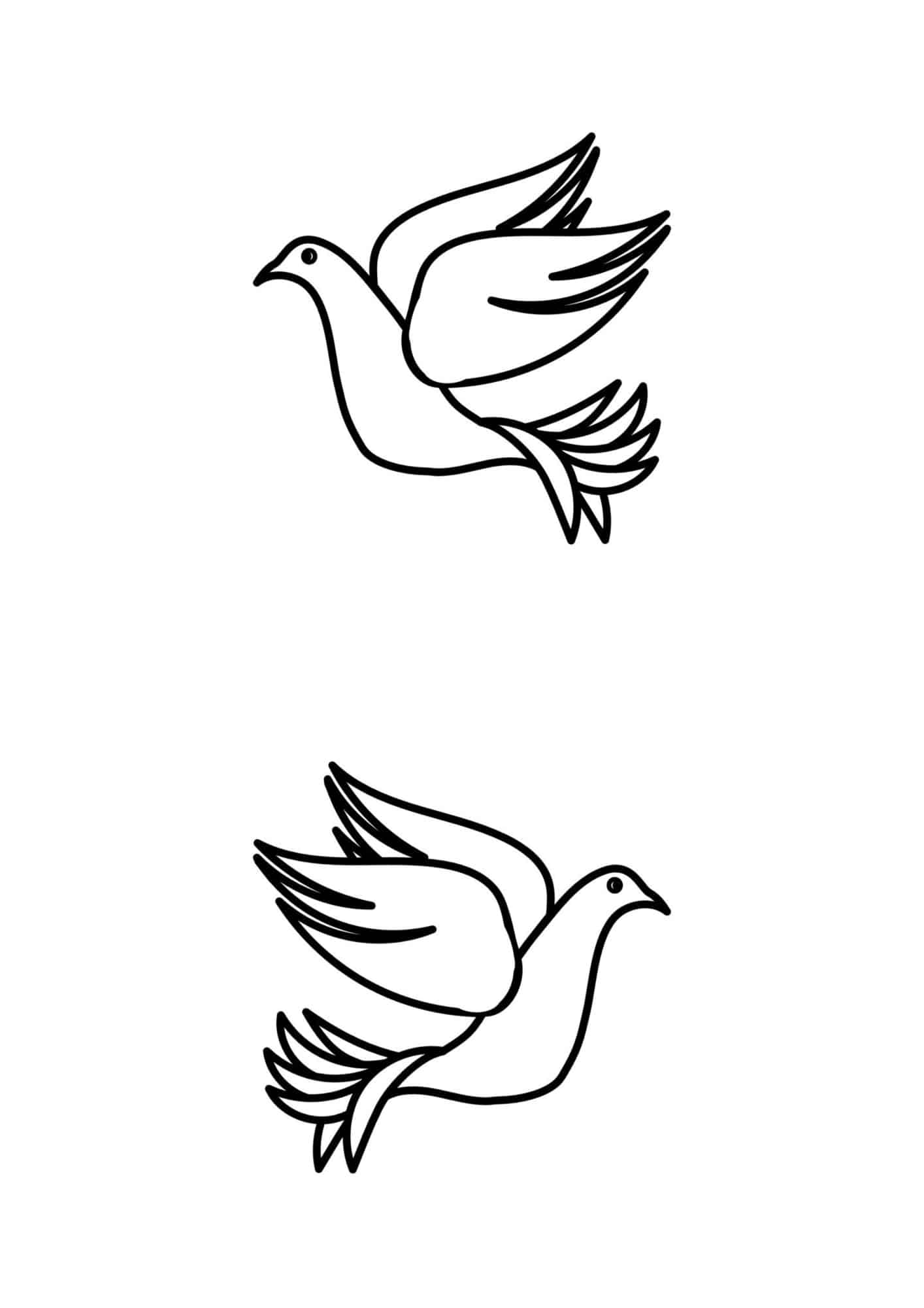 Dove Template Printable (4 Free Designs) | The Pink Craft Box