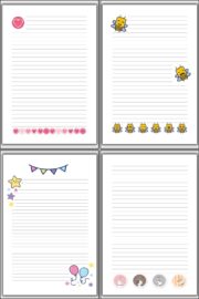 Cute Lined Paper Printable (13 Free Designs) | The Pink Craft Box