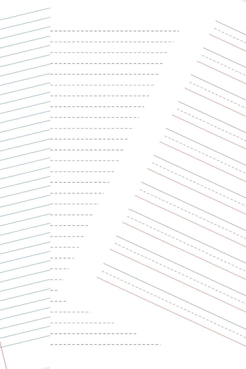 Free Printable Lined Paper Ruled Paper The Pink Craft Box