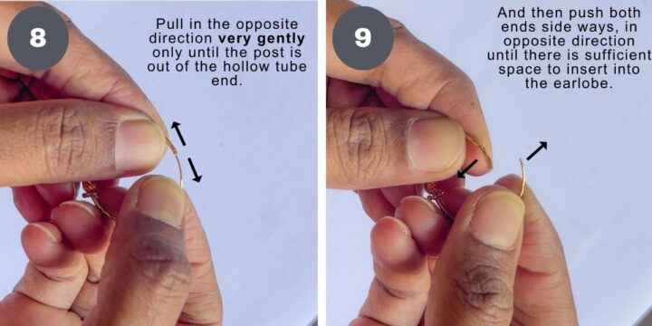 How To Put On Hoop Earrings and How To Remove Them Securely | The Pink ...