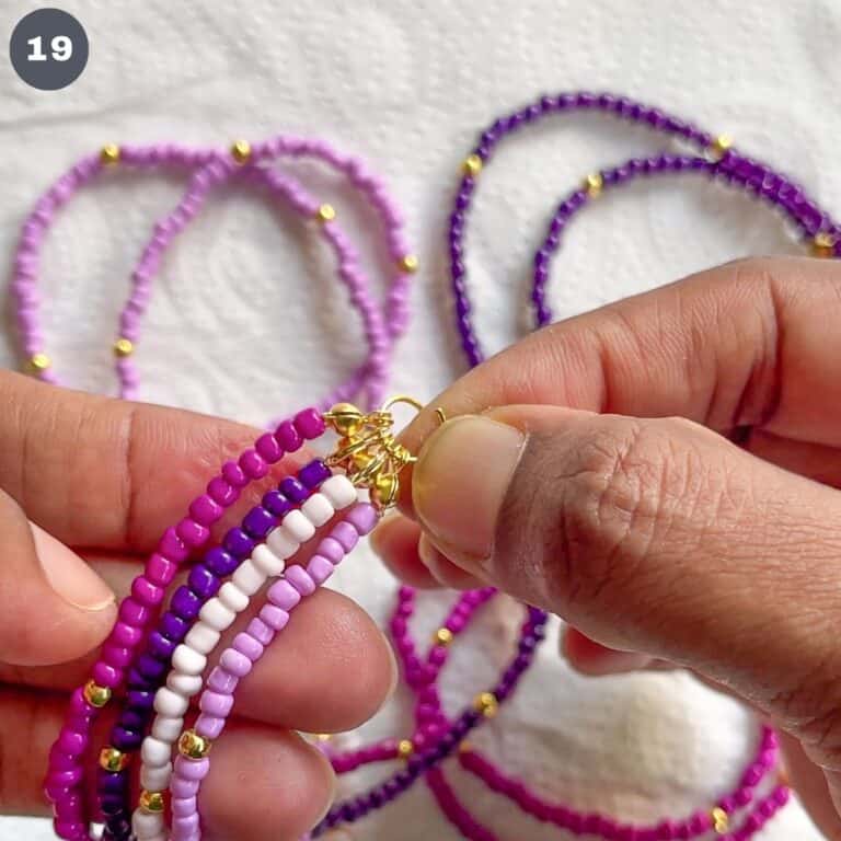 How to Make a Multi Strand Beaded Necklace | The Pink Craft Box