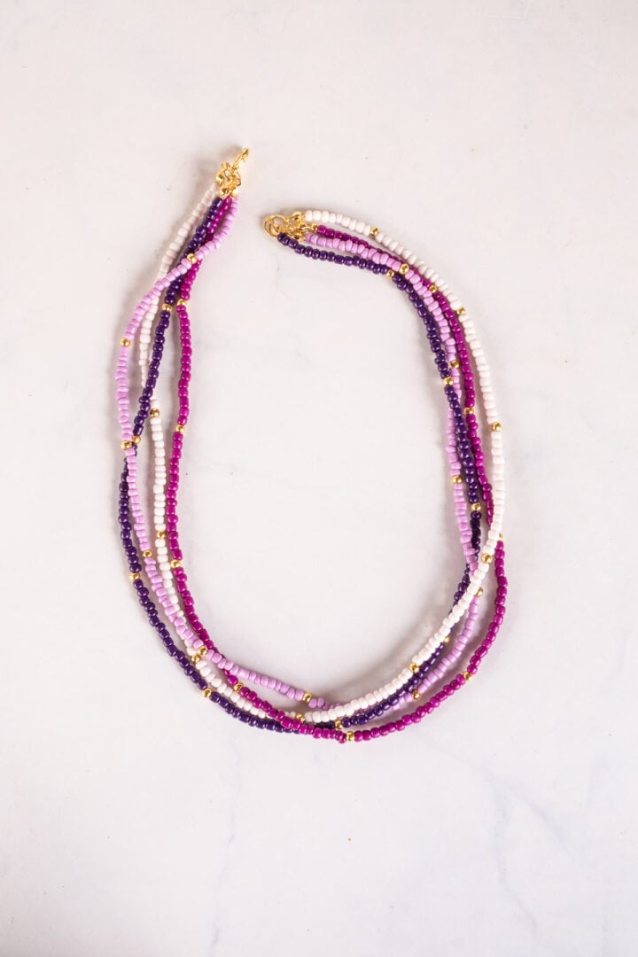 How to Make a Multi Strand Beaded Necklace | The Pink Craft Box