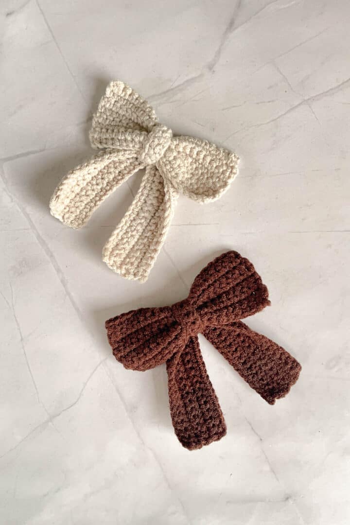 Crochet Bow Pattern (with Tails) | The Pink Craft Box