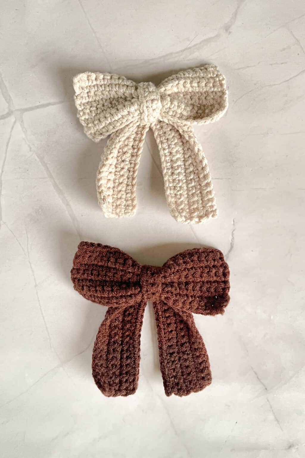Crochet Bow Pattern (with Tails) | The Pink Craft Box