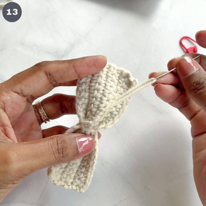 Crochet Bow Pattern (with Tails) | The Pink Craft Box