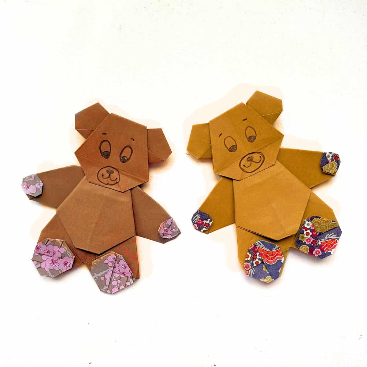 How to Make An Origami Bear | The Pink Craft Box