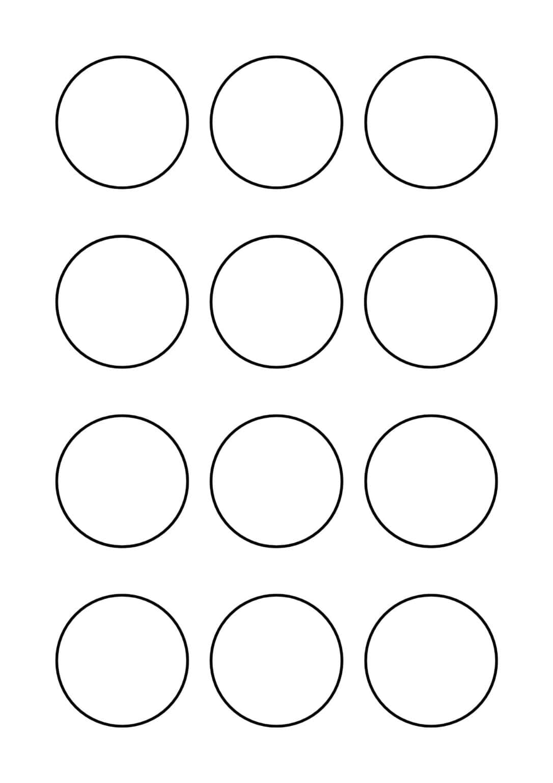 Free Circle Template Printable (12 Different Sizes) | The Pink Craft Box