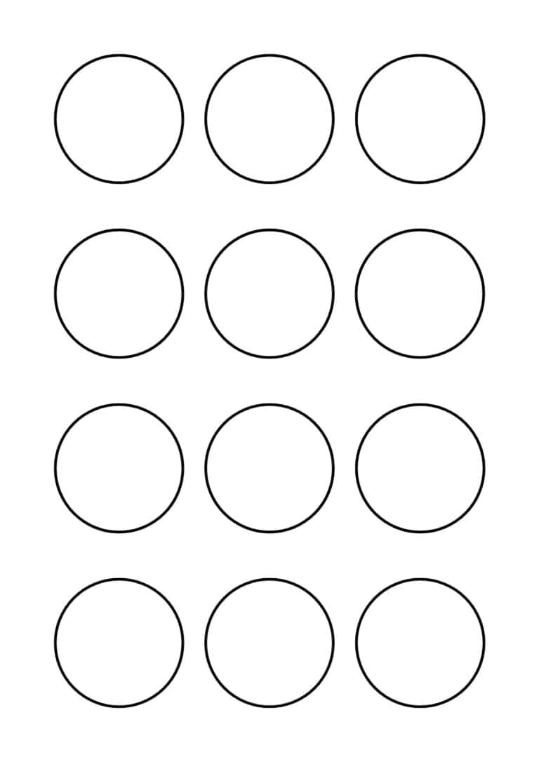 Free Circle Template Printable (12 Different Sizes) | The Pink Craft Box