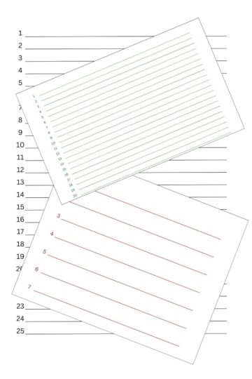Numbered Lined Paper Printable Templates (Free PDF) | The Pink Craft Box