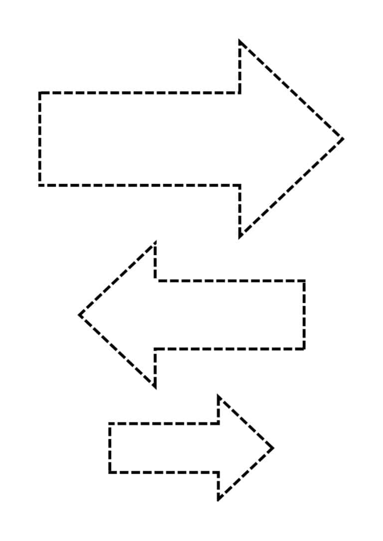 Free Printable Arrow Signs (20 Templates) | The Pink Craft Box