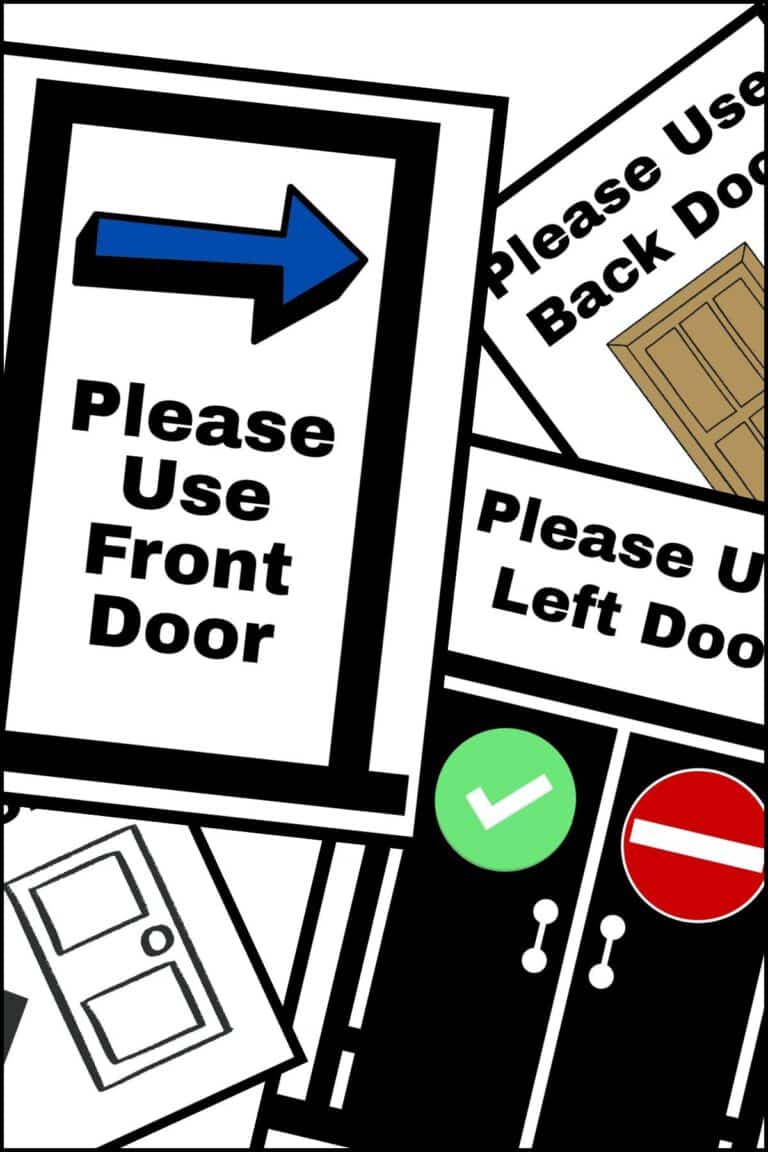 Please Use Other Door Printable Sign (15 Free Templates) | The Pink ...