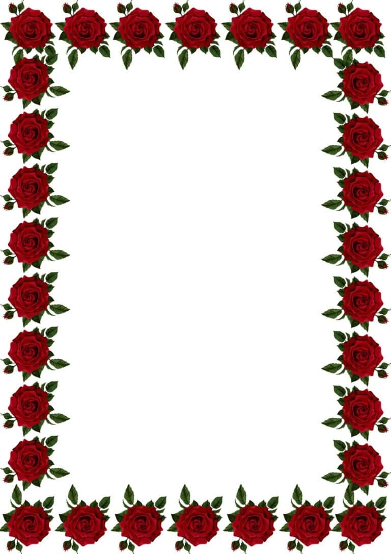 Printable Floral Borders (Free Templates) | The Pink Craft Box