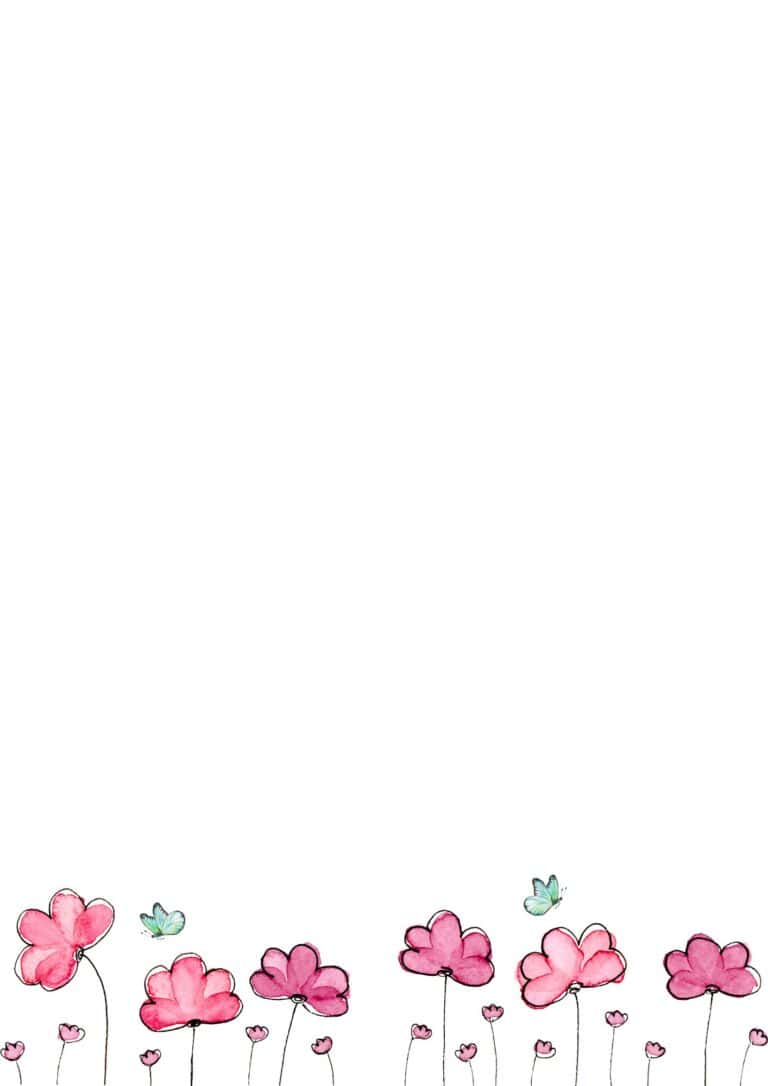 Printable Floral Borders (Free Templates) | The Pink Craft Box