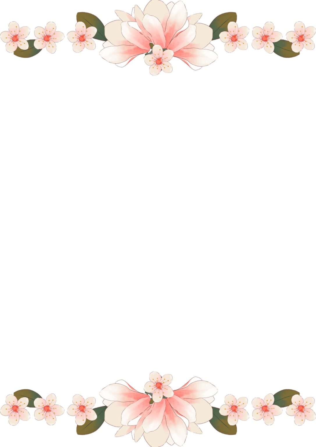 Printable Floral Borders (Free Templates) | The Pink Craft Box