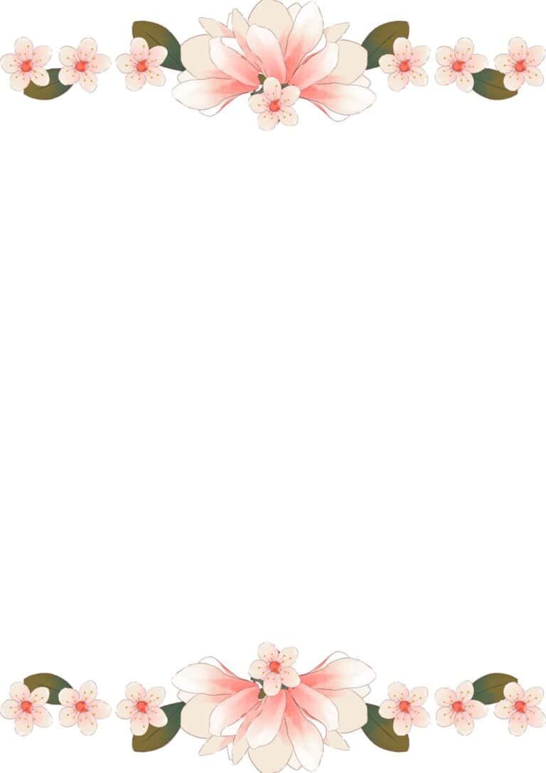 Printable Floral Borders (Free Templates) | The Pink Craft Box