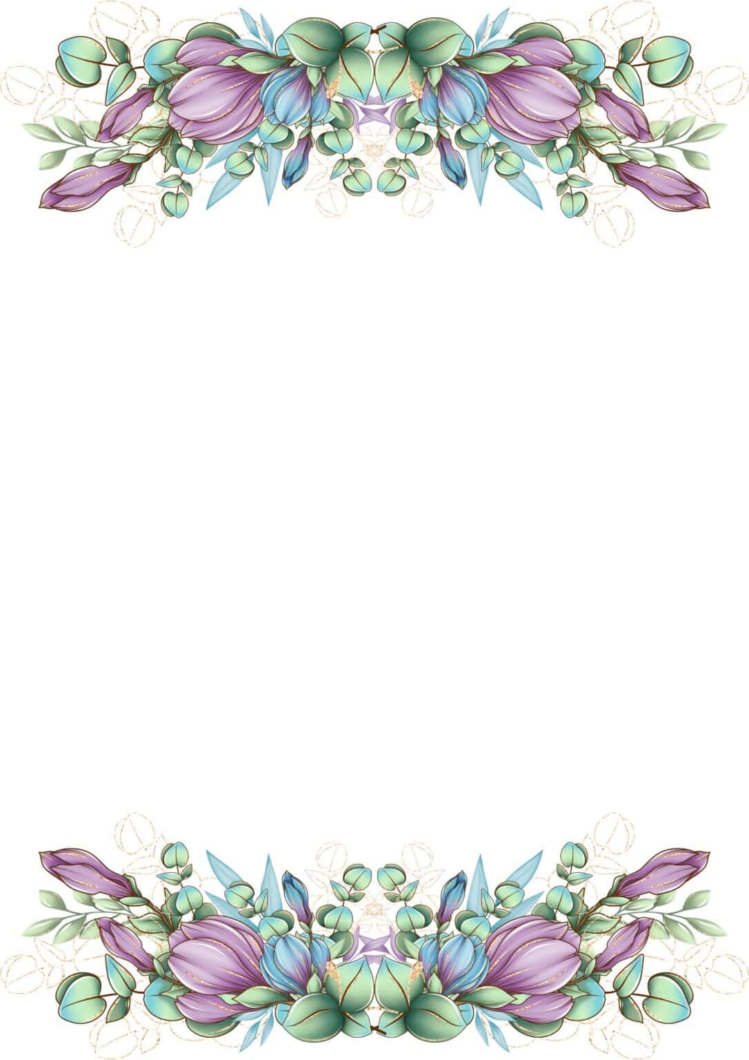 Printable Floral Borders (Free Templates) | The Pink Craft Box