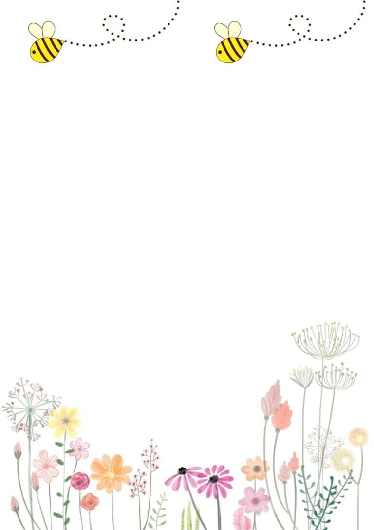 Printable Floral Borders (Free Templates) | The Pink Craft Box