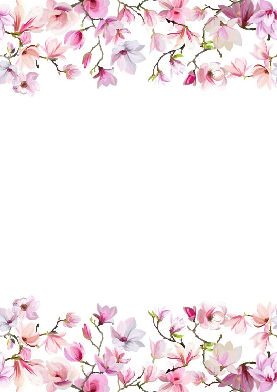 Printable Floral Borders (Free Templates) | The Pink Craft Box