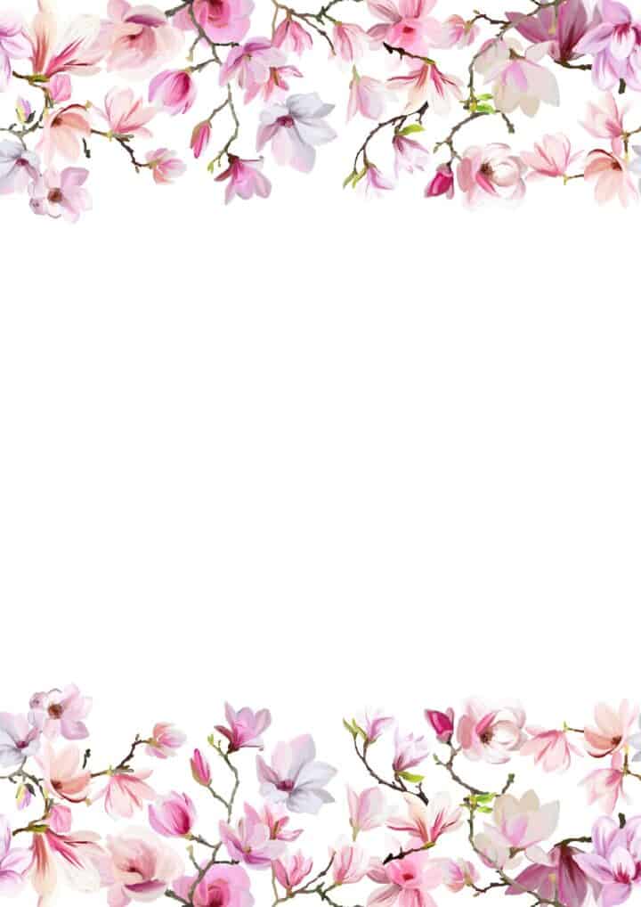 Printable Floral Borders (Free Templates) | The Pink Craft Box