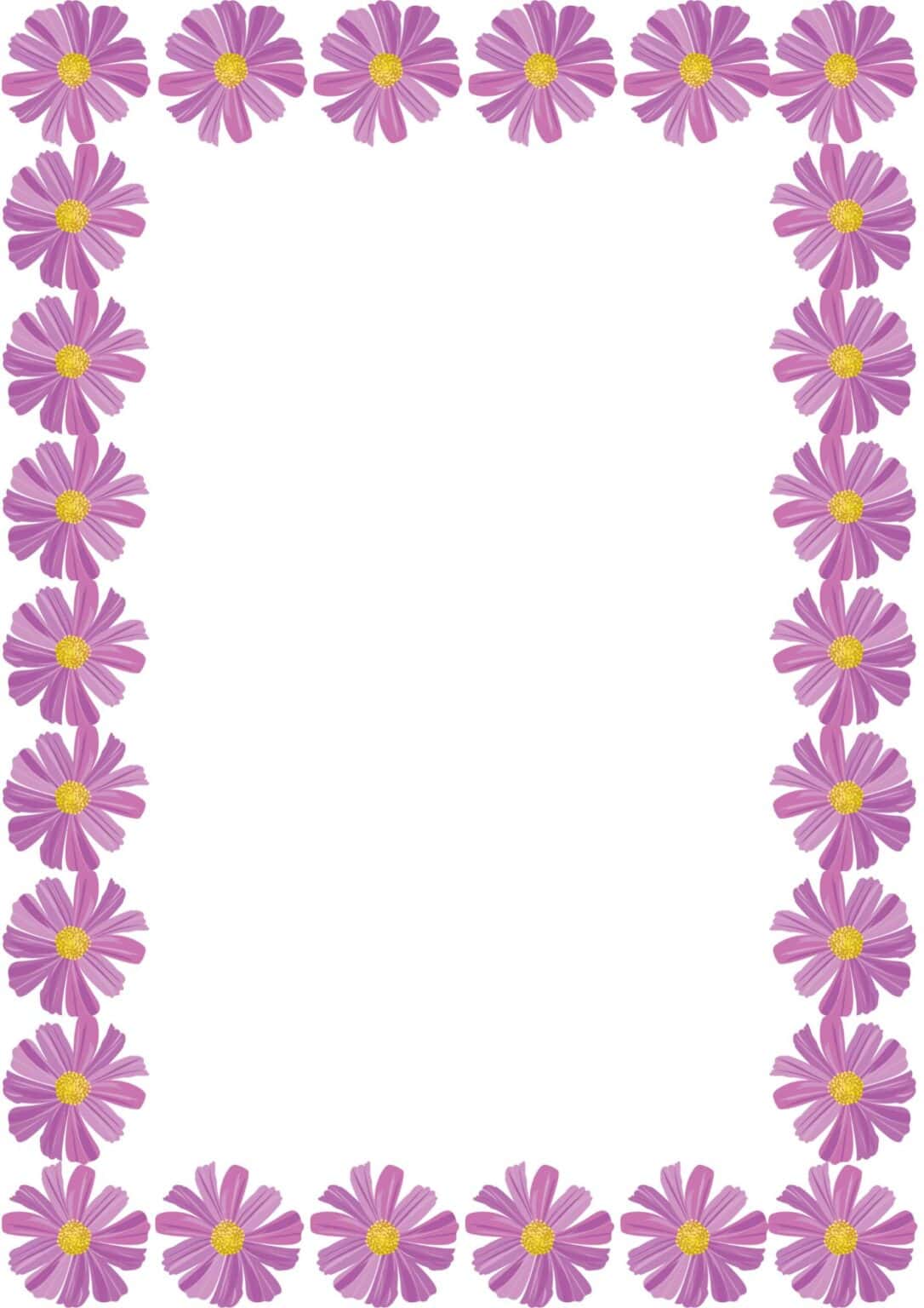 Printable Floral Borders (Free Templates) | The Pink Craft Box