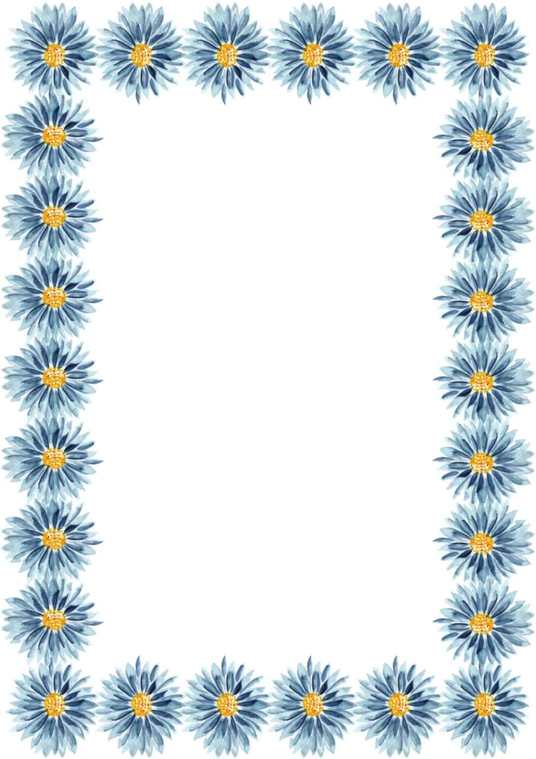 Printable Floral Borders (Free Templates) | The Pink Craft Box