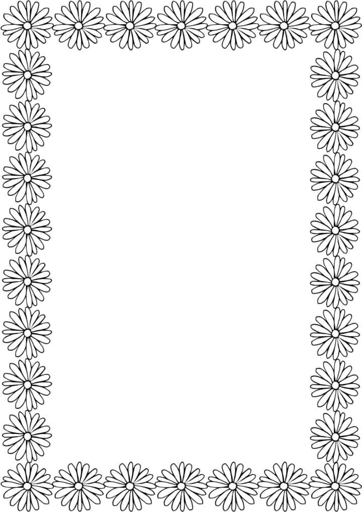 Printable Floral Borders (Free Templates) | The Pink Craft Box