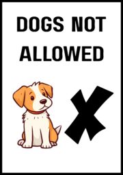 Printable No Dogs Allowed Sign (Free Designs) | The Pink Craft Box