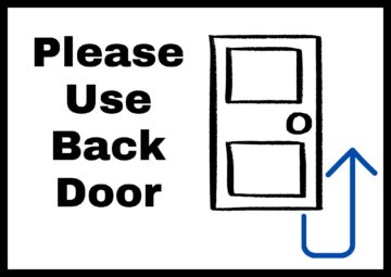 Please Use Other Door Printable Sign (15 Free Templates) | The Pink ...