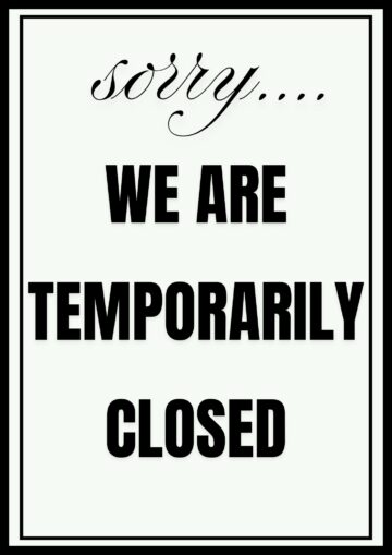 Temporarily Closed Sign Printable (30 Free Templates) | The Pink Craft Box
