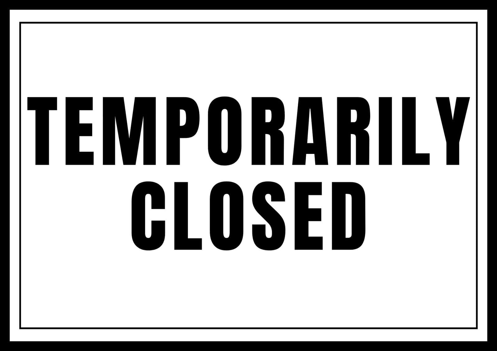 Temporarily Closed Sign Printable (30 Free Templates) | The Pink Craft Box
