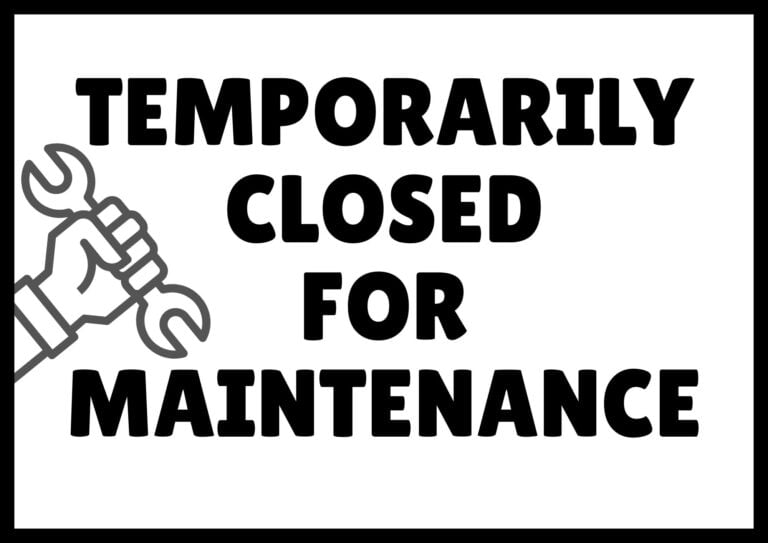 Temporarily Closed Sign Printable (30 Free Templates) | The Pink Craft Box