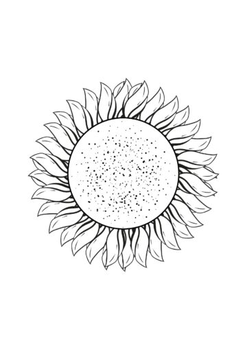 Sunflower Template Printable (8 Free Designs) | The Pink Craft Box